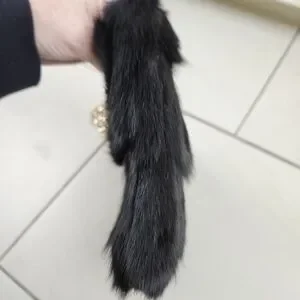 Vintage | Bags | Vintage Silk Angel Blue Fox Fur Black Handbag Golden ...